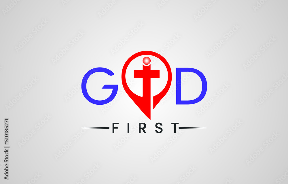 Line art God logo design. Modern and creative logo Vector. Stock Vector ...