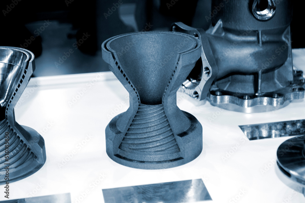 Model object of a large industrial part printed on a 3D printer from ...