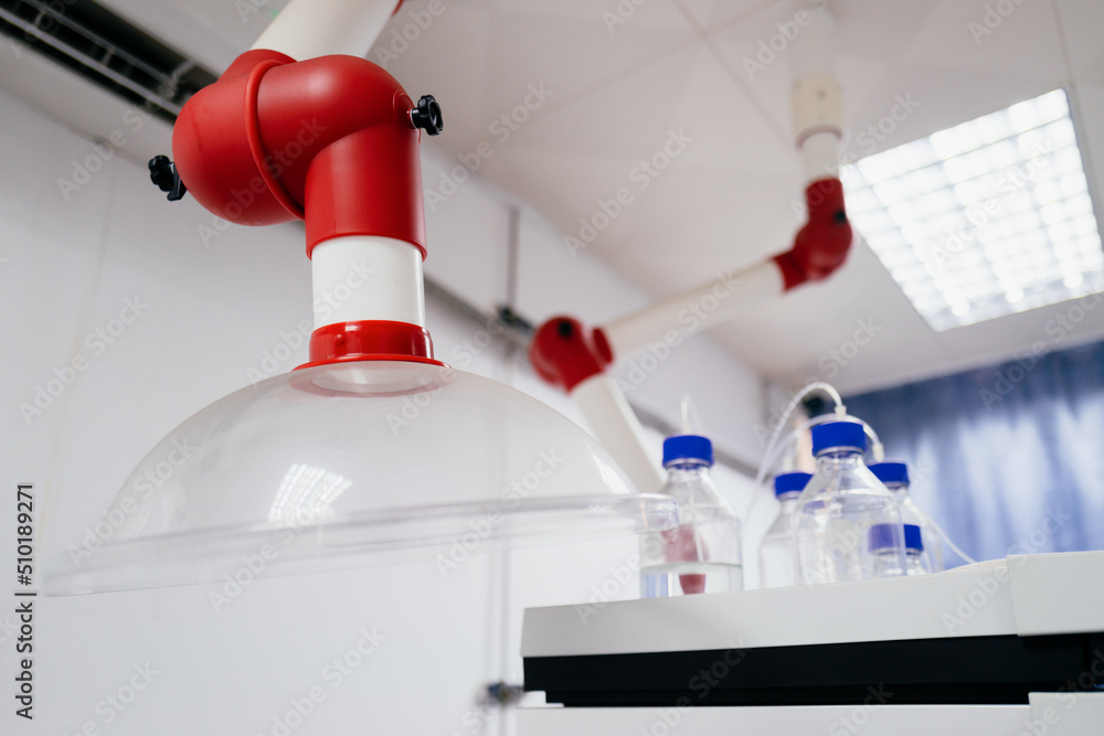 Polluted gas extraction device in the laboratory Stock Photo | Adobe Stock