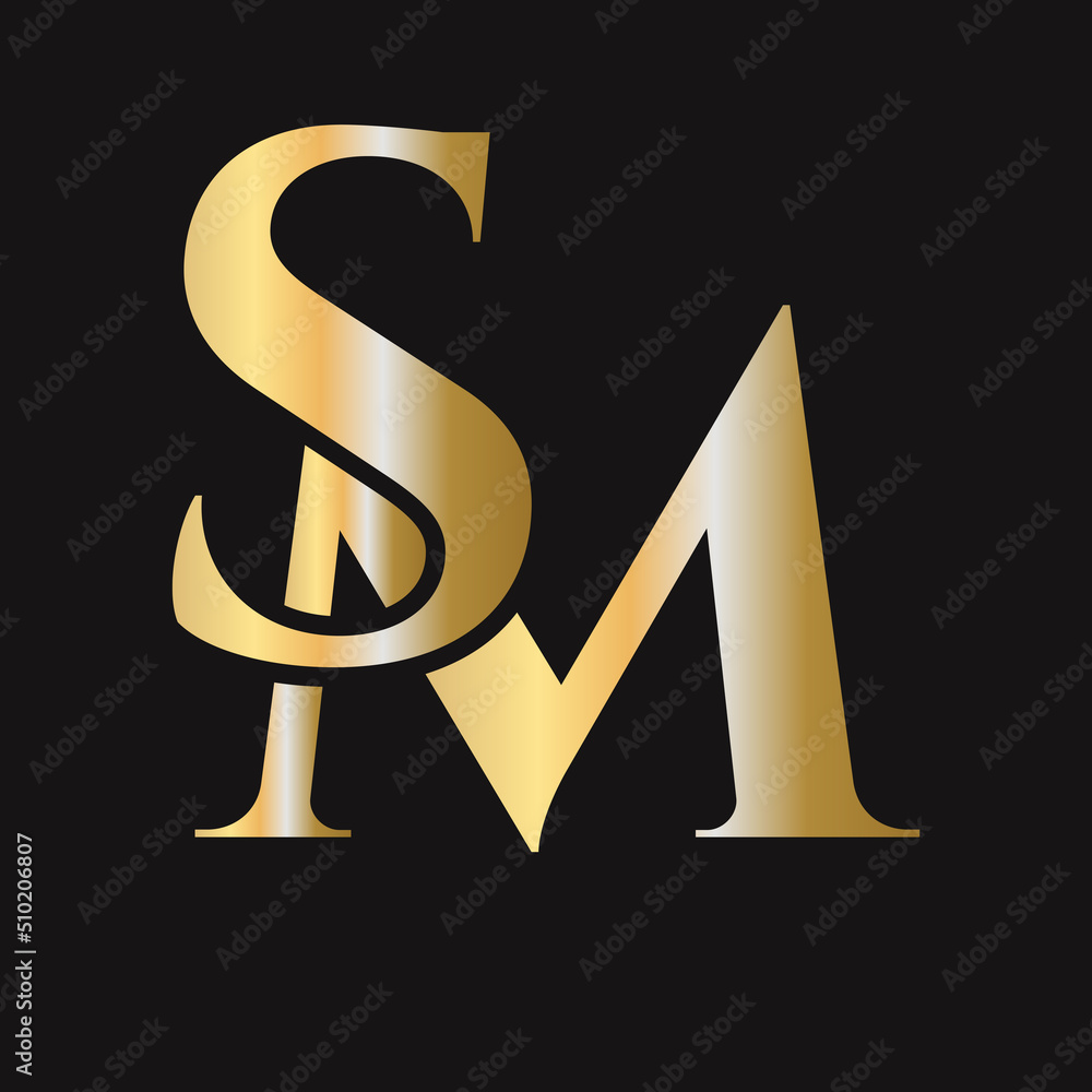 Initial letter SM, MS logo design vector template. Monogram SM logotype ...