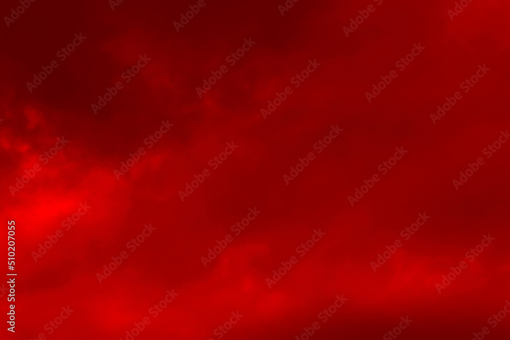 Red cloud texture background. Blurred photo of red sky with clouds ...