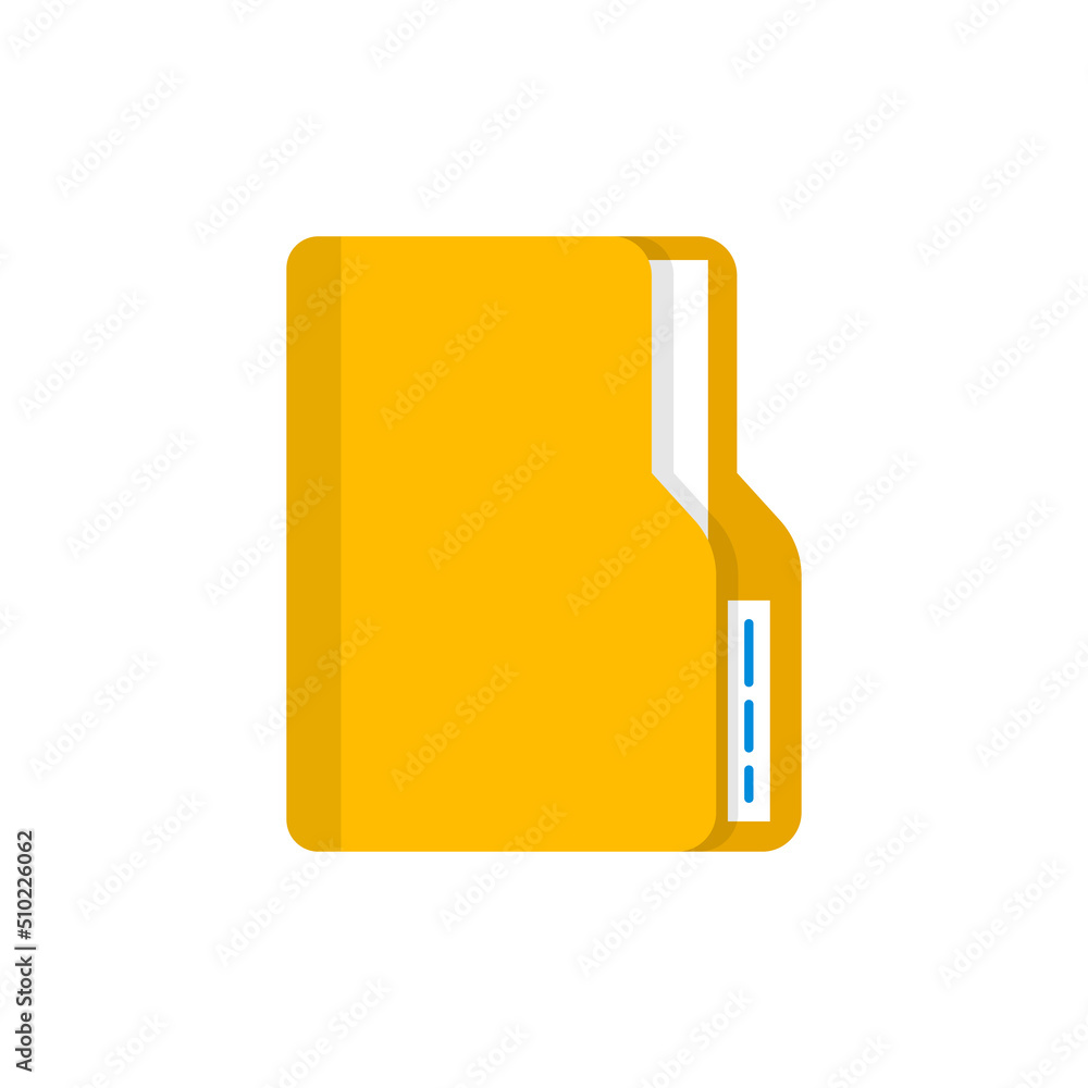 Computer folder icon in flat style. Document archive vector ...