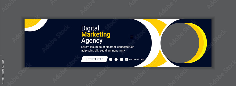 Social media Cover Photo or LinkedIn Header Banner Template Stock ...