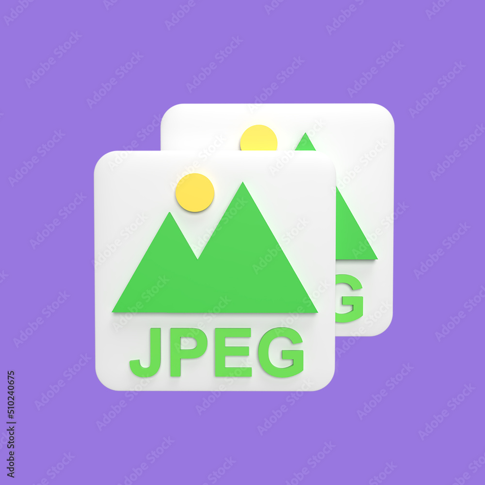 Jpeg file 3d icon model cartoon style concept. render illustration ...