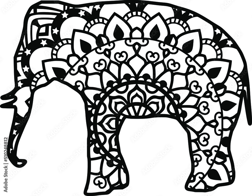 Mandala design. You can change the color and size of the design. Will ...