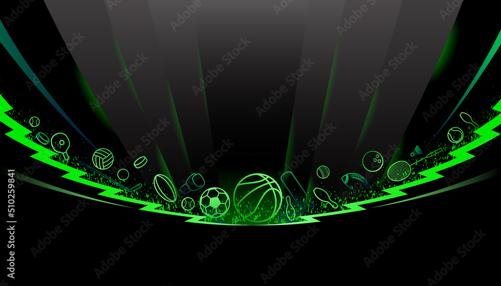 Sports background design with abstract futuristic template. Vector ...