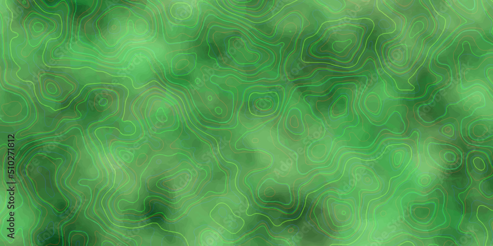 Topographic wave map background concept. Topo contour map. Rendering ...