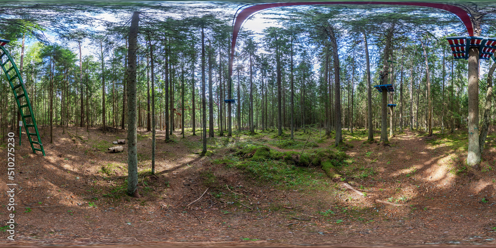 full spherical hdri panorama 360 degrees angle view in jungle park in ...