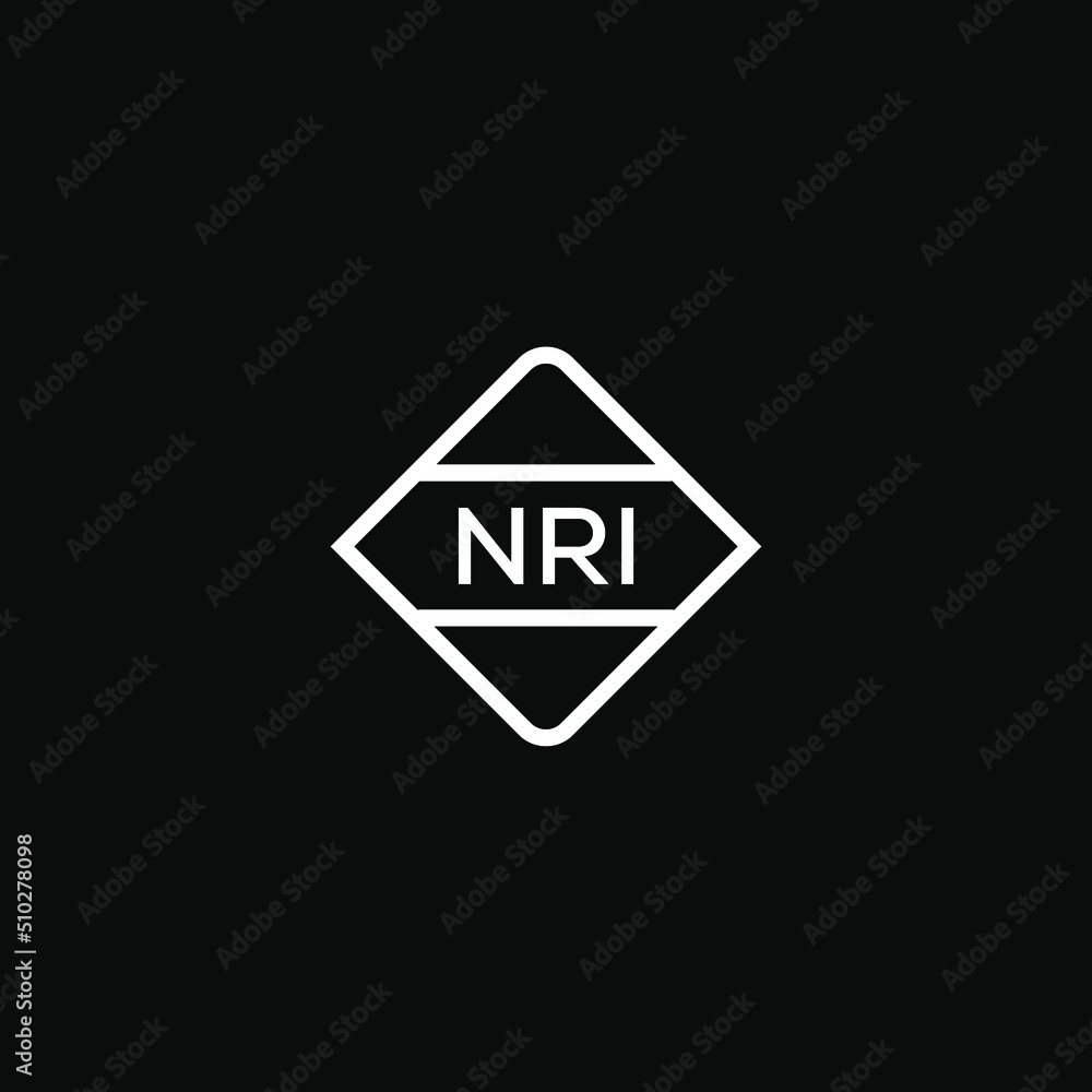 NRI 3 letter design for logo and icon.NRI monogram logo.vector illustration. Stock Vector ...