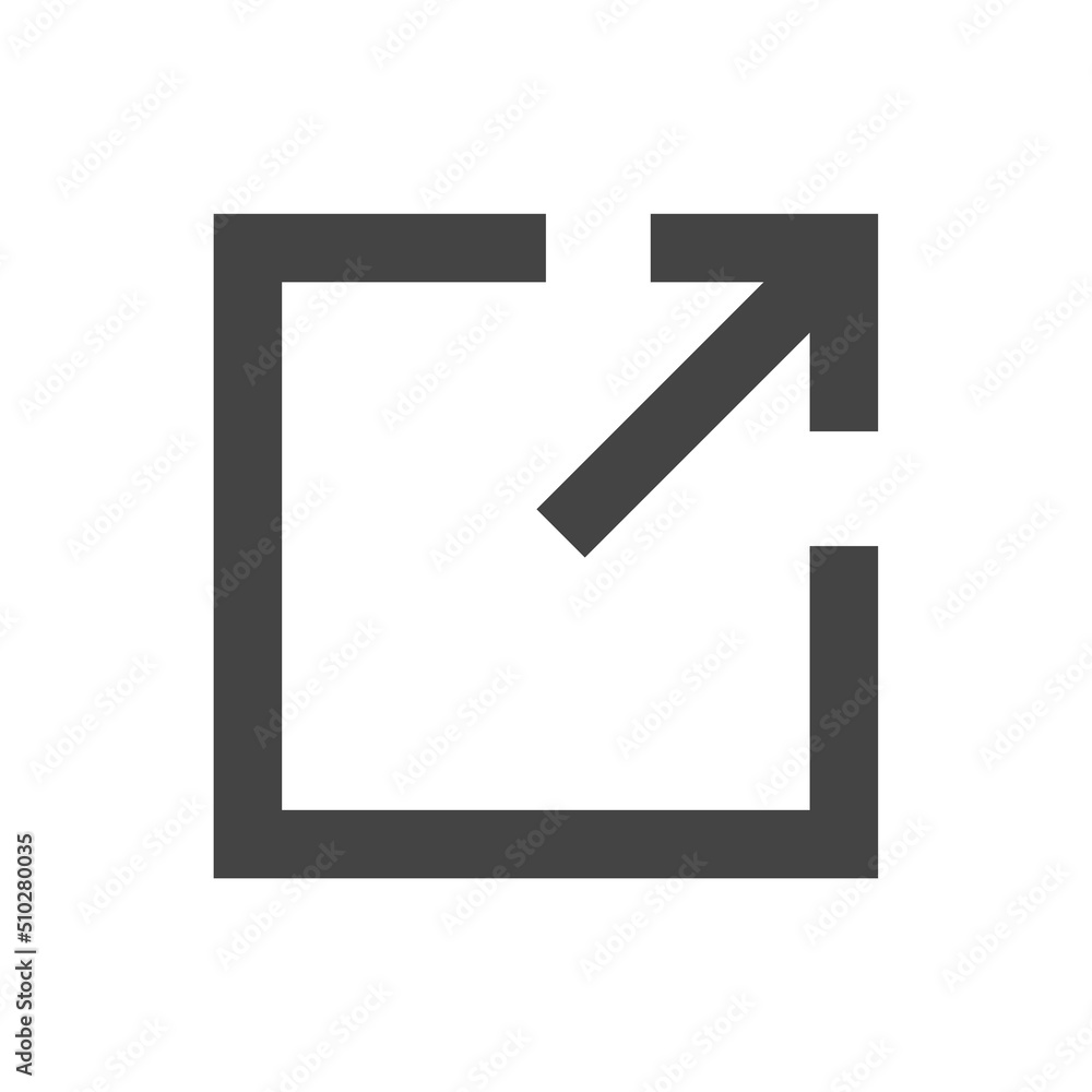 Vector icon open new window on white isolated background. Layers ...