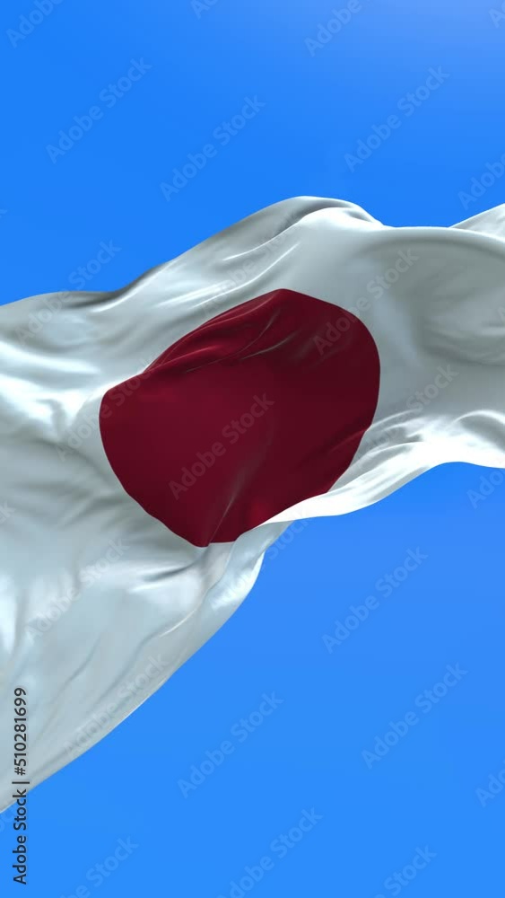 Japan flag - 3D realistic waving flag background Stock Video | Adobe Stock