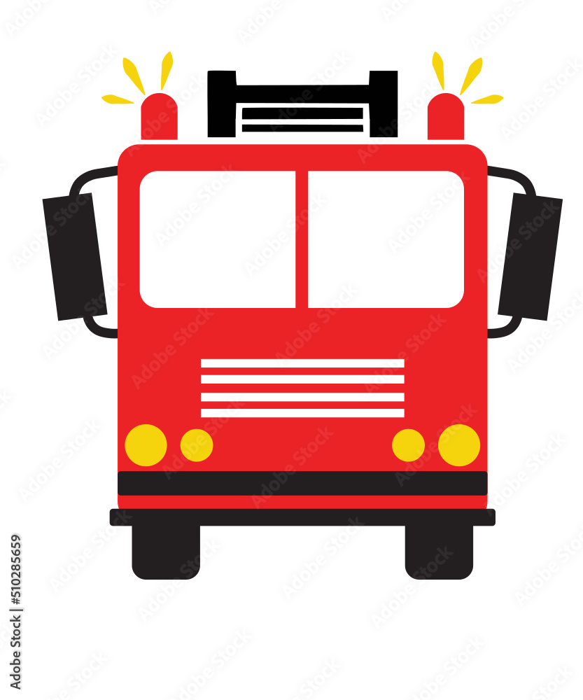 Fire Truck SVG, firefighter svg, fire truck name frame svg, fire truck ...