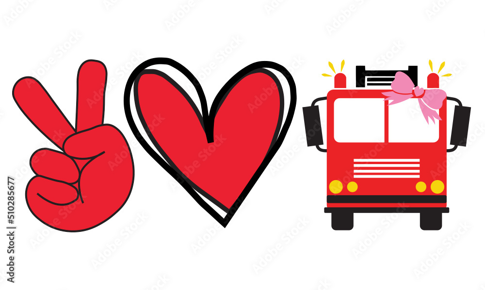 Fire Truck SVG, firefighter svg, fire truck name frame svg, fire truck ...