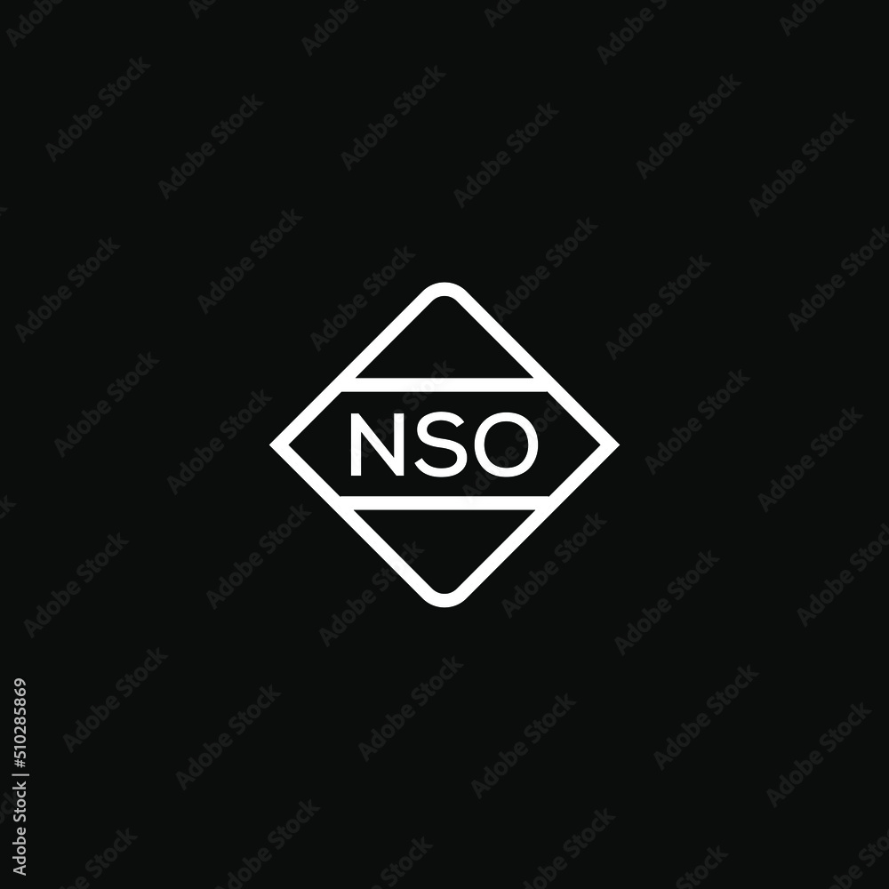 NSO 3 letter design for logo and icon.NSO monogram logo.vector ...
