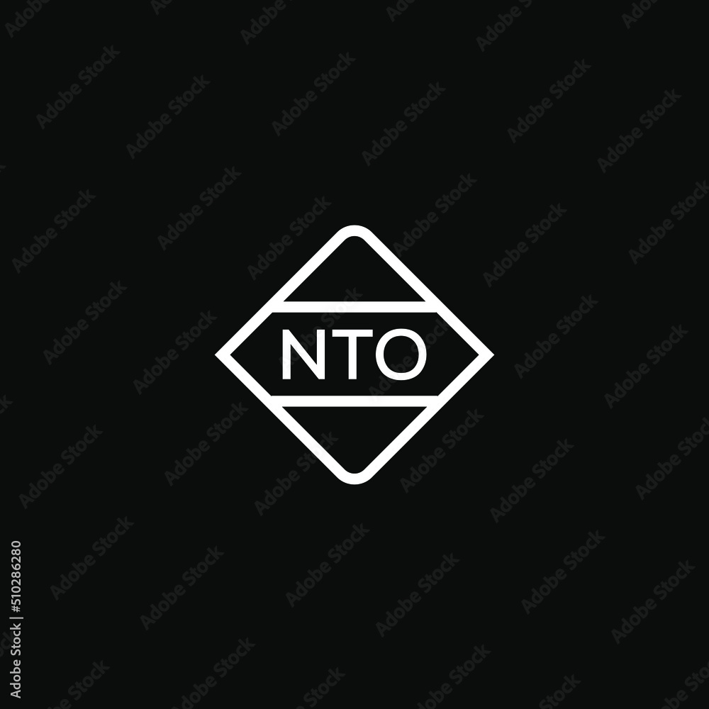 NTO 3 letter design for logo and icon.NTO monogram logo.vector ...
