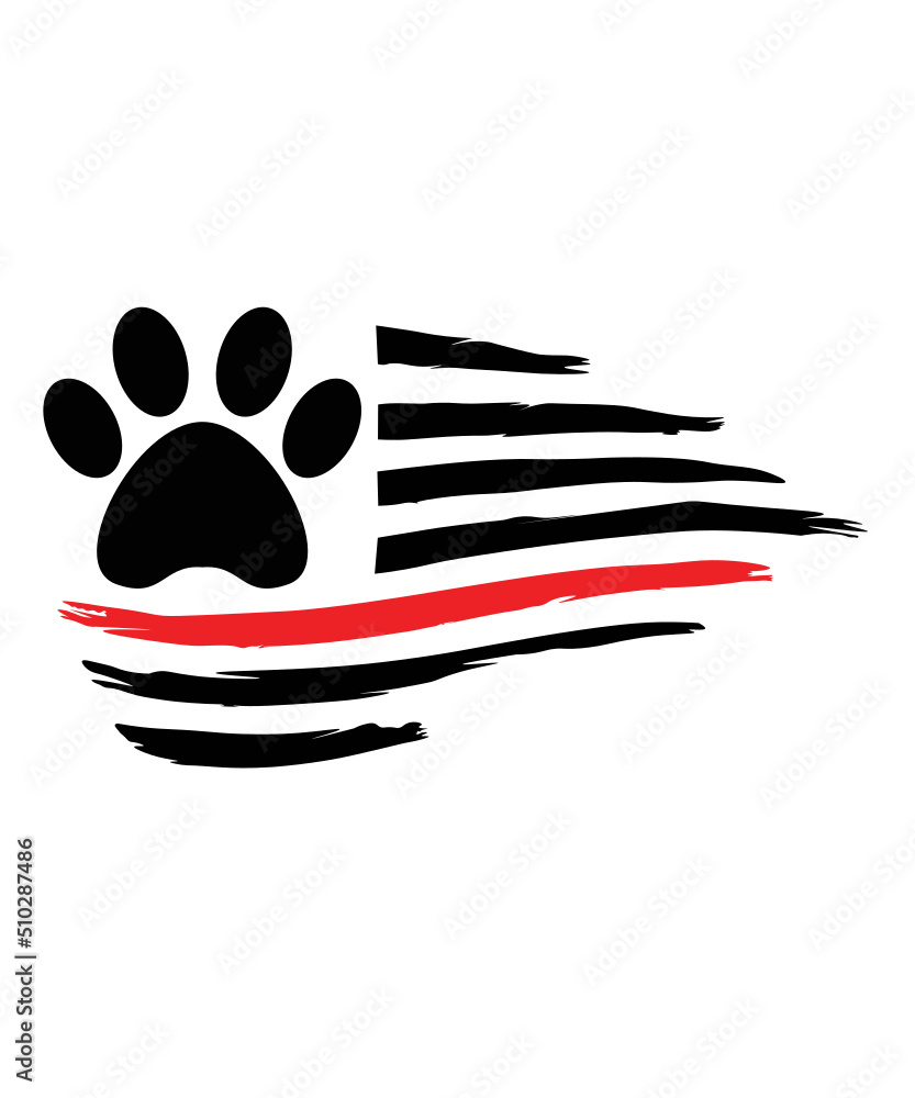 paw dog firefighter svg, firefighter flag svg, fireman svg, fire ...