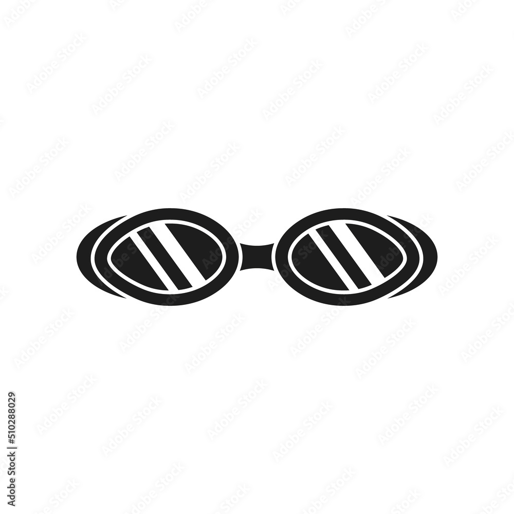 Swimming goggles icon. Vector. Flat design. Stock Vector | Adobe Stock