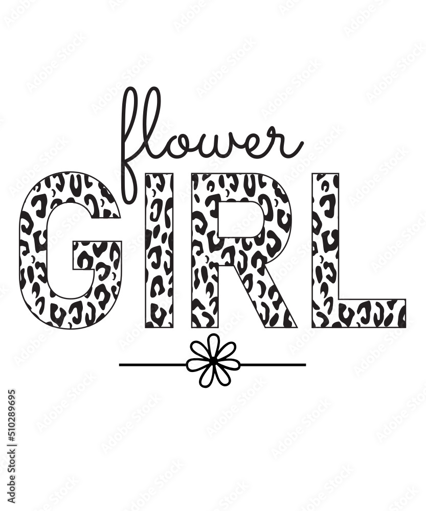 Flower girl SVG png, half leopard Flower girl svg png, baby girl svg ...