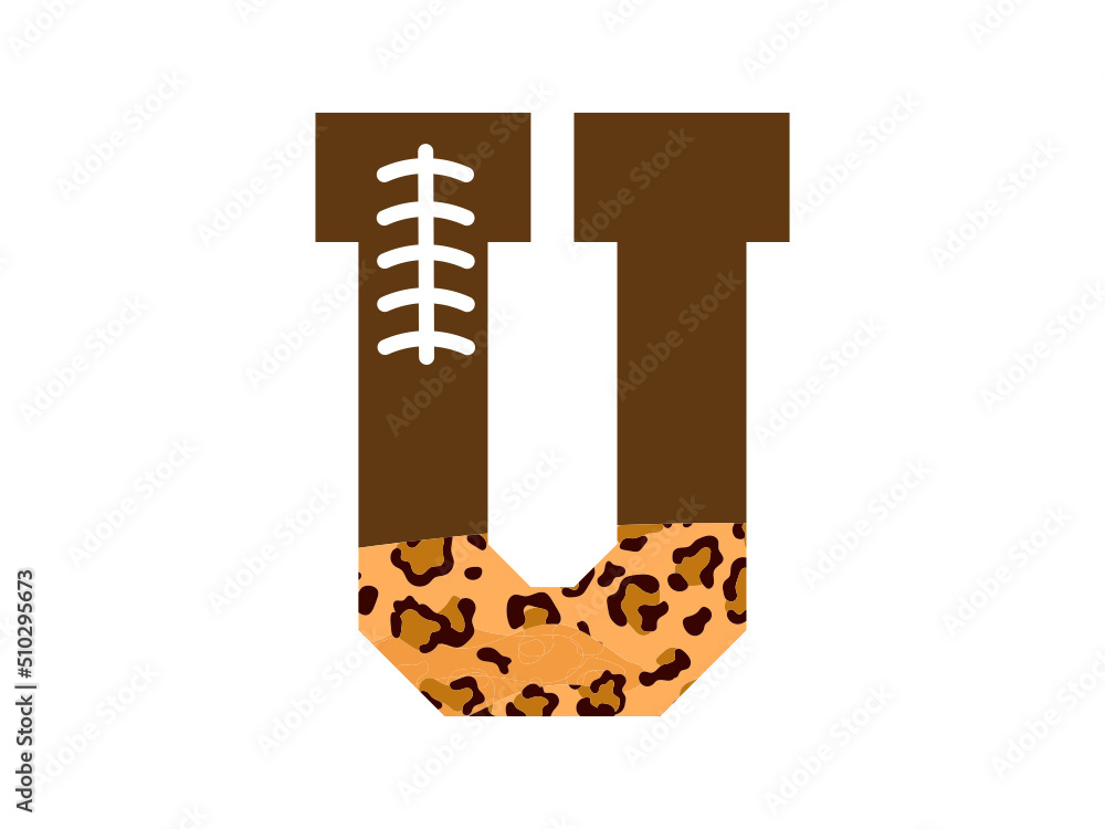 Football Font SVG png, half leopard football font letters alphabet and ...