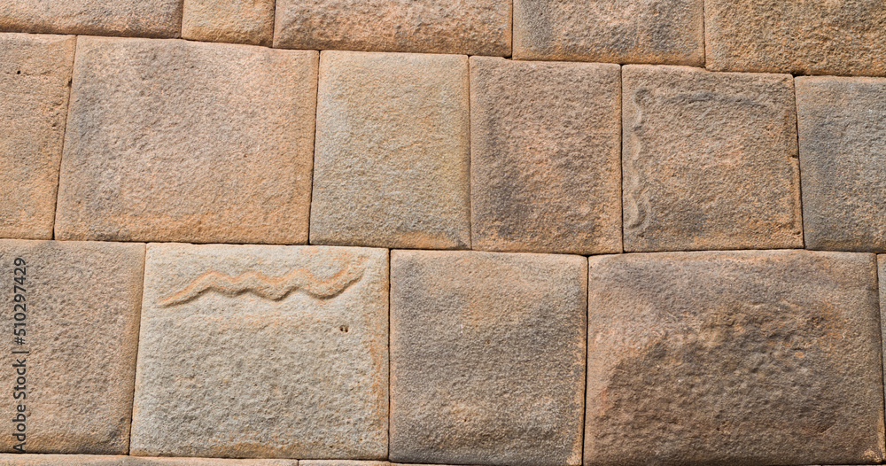 Megalithic stone walls 7 snakes carvings, craftmenship in ancient city ...