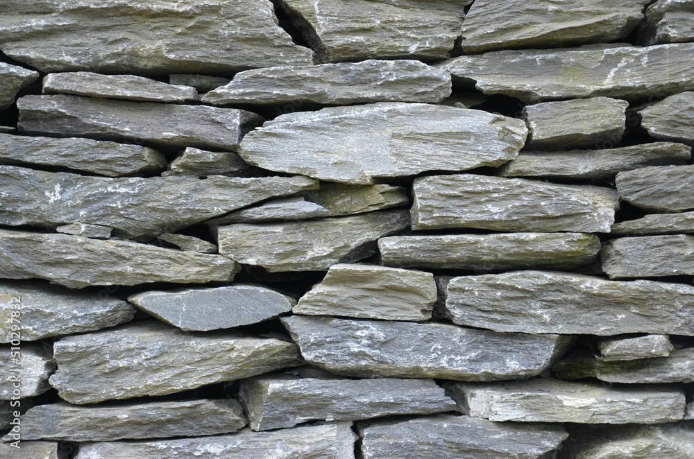 Trockenmauer - Natursteinmauer Stock Photo | Adobe Stock
