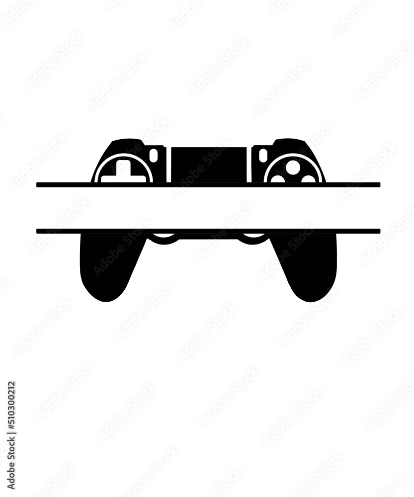Vetor de gamer controller split monogram name fram SVG, gamer svg ...