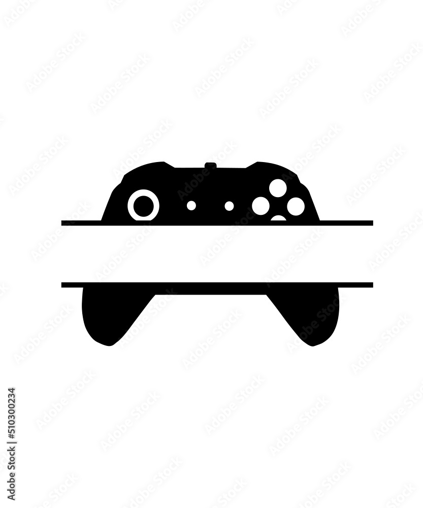 gamer controller split monogram name fram SVG, gamer svg, video game ...