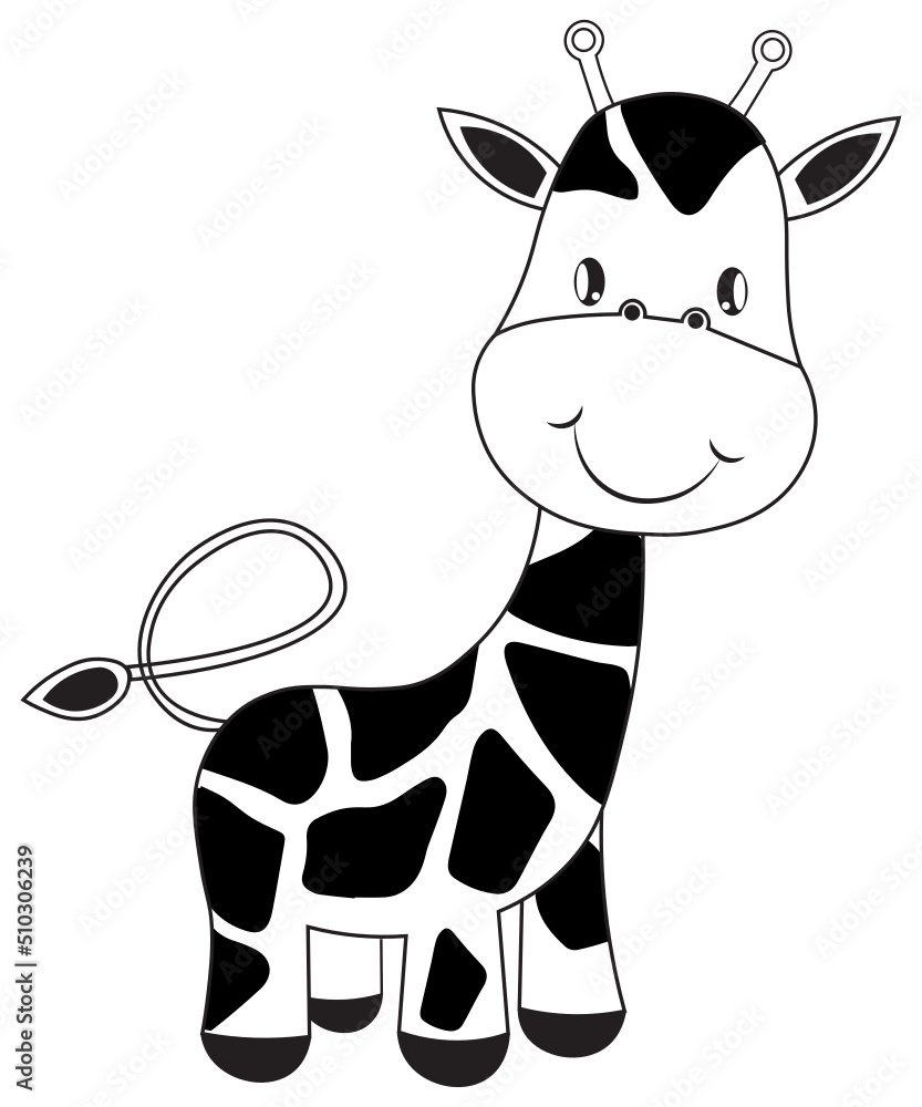 Vektorová grafika „Giraffe SVG, Cute baby giraffe SVG, giraffe svg ...