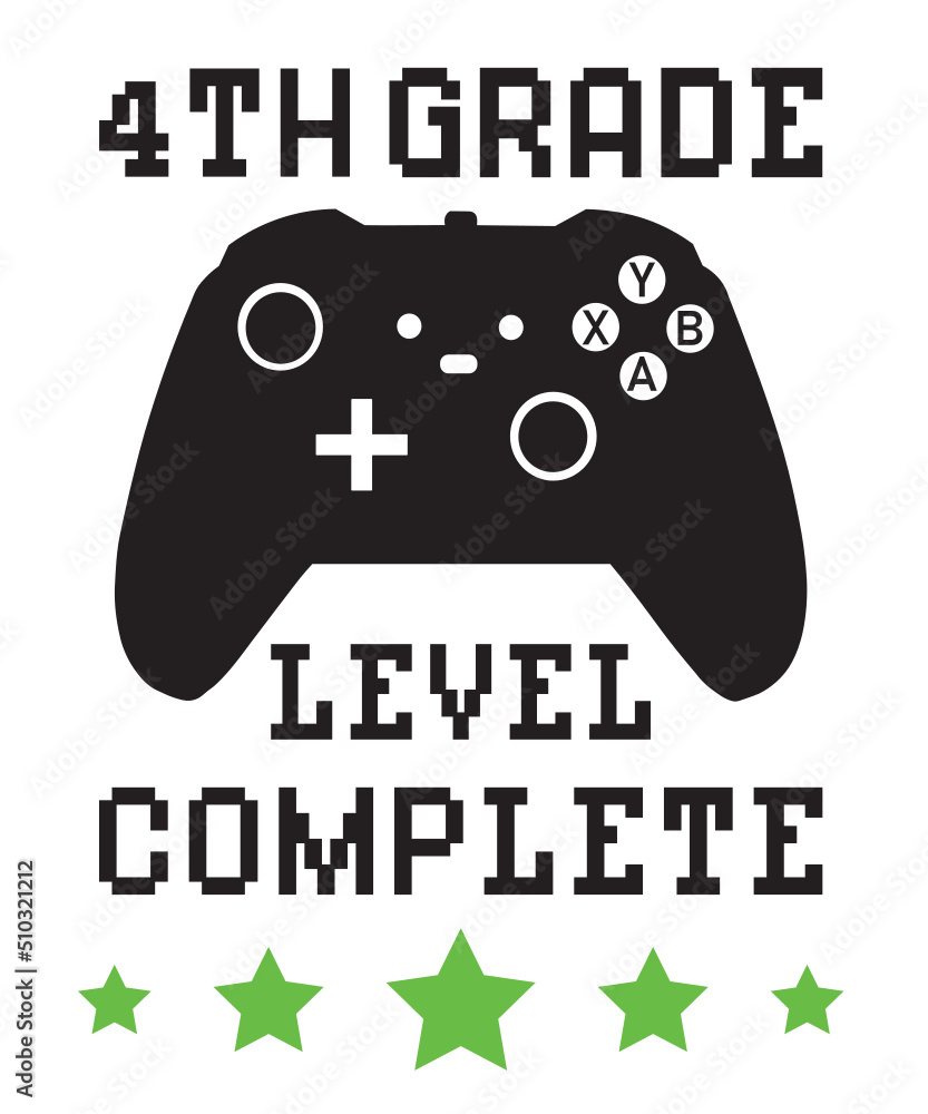 grade Level Complete Svg, gamer Graduation svg, Grade School Svg, Video ...