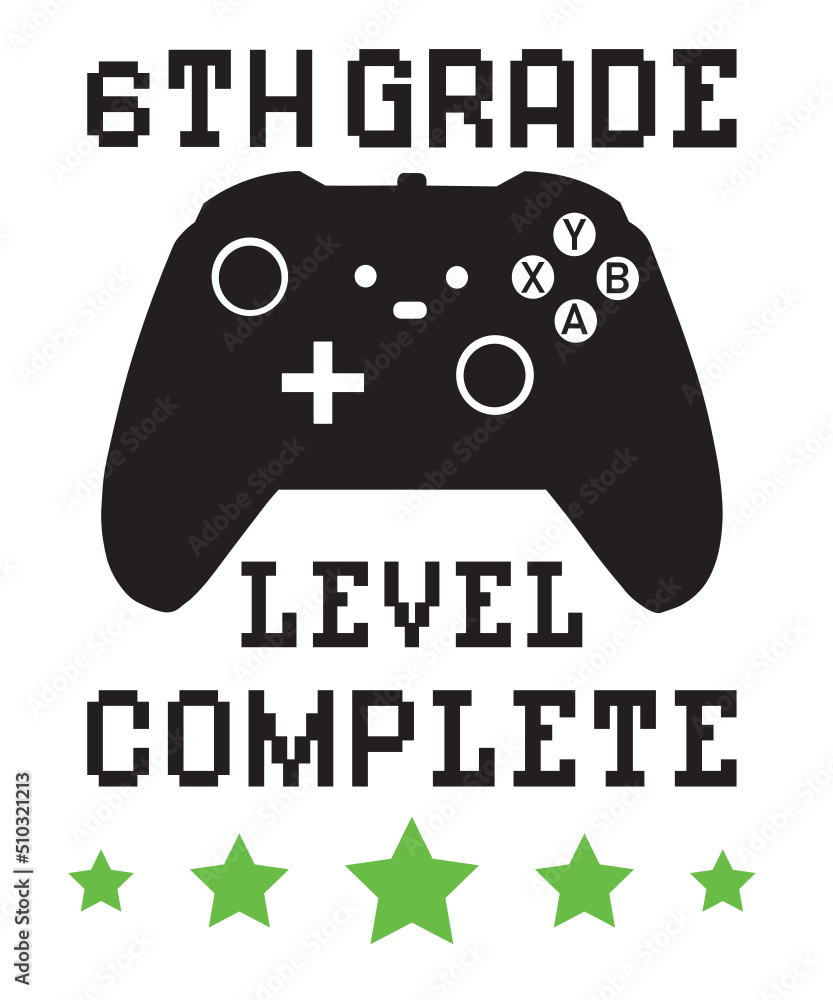 grade Level Complete Svg, gamer Graduation svg, Grade School Svg, Video ...