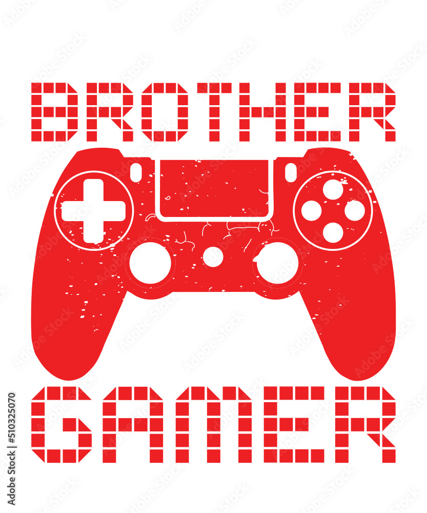 i have two titles brother and gamer SVG, gamer svg, video game svg ...