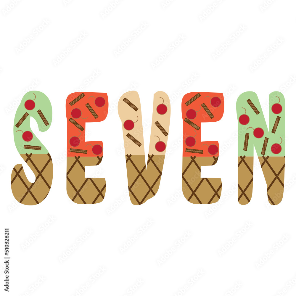 ice cream summer birthday svg png, ice cream number svg, ice cream ...