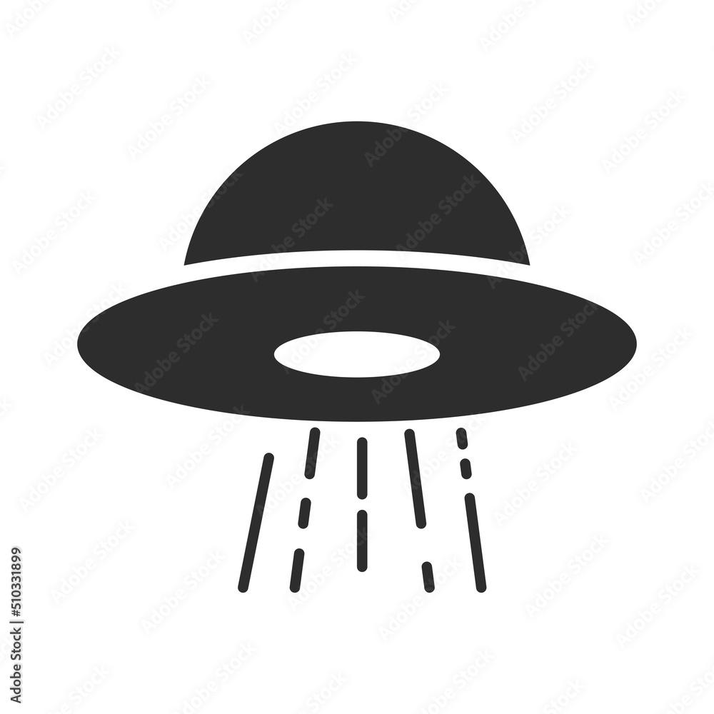 Vector illustration of UFO. Space icon. Suitable for content design ...