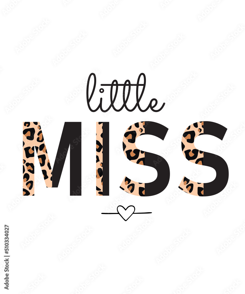 Little Miss svg, Little Miss half leopard svg, Baby Girl Svg Png, Baby ...