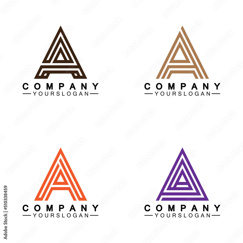 Letter A Monogram Logo Design, Brand Identity Logos Designs Vector ...