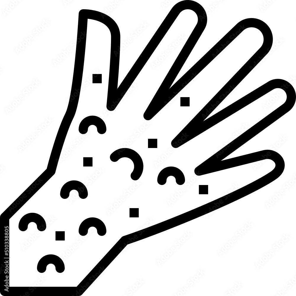skin rash outline icon Stock Vector | Adobe Stock