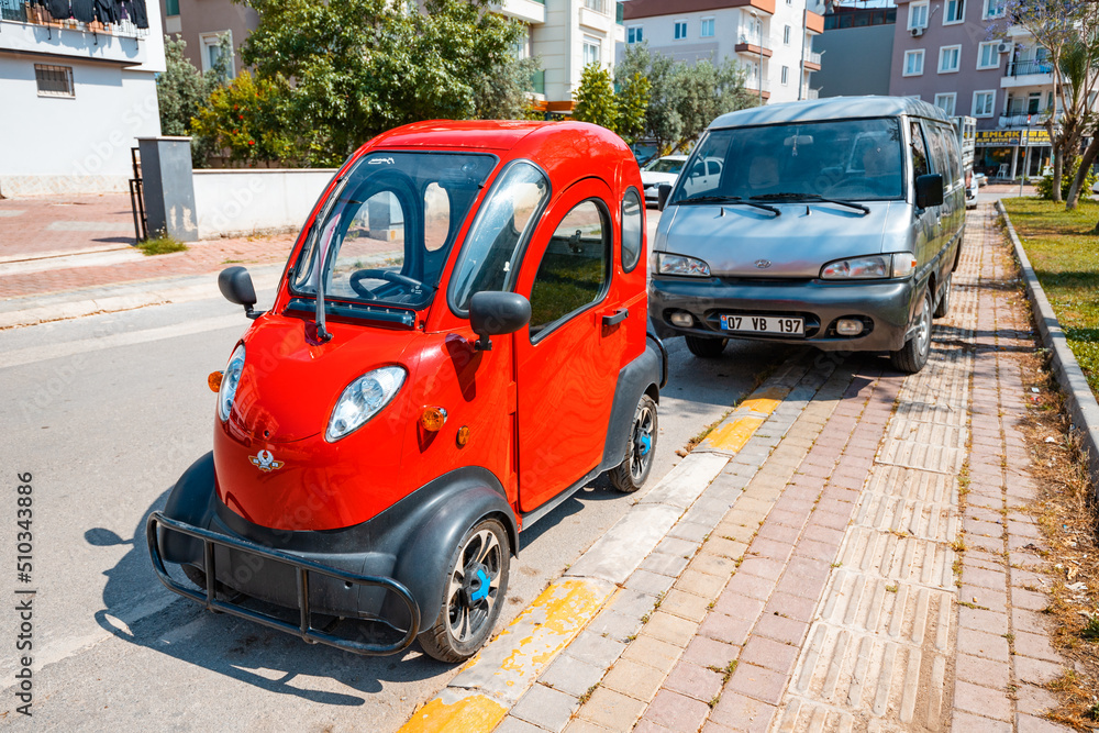 20 May 2022, Antalya, Turkey: Chinese Regal Raptor Motors model K5 mini ...