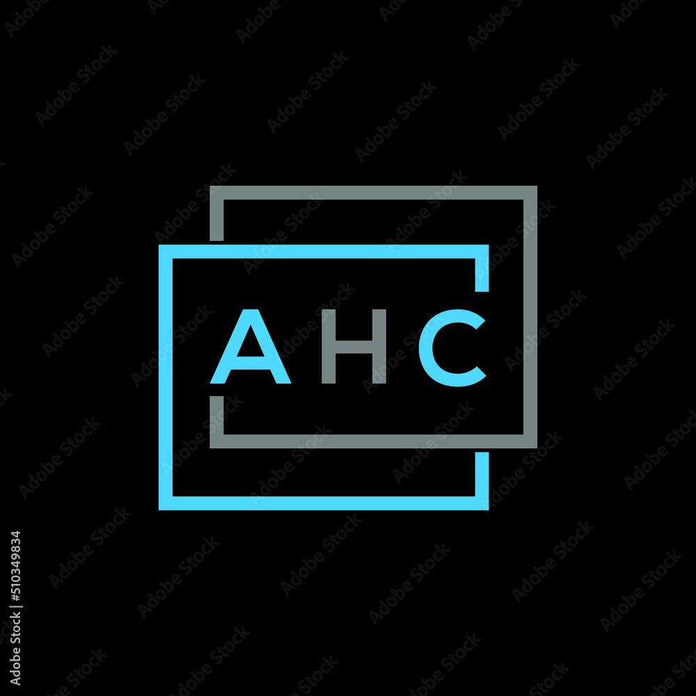 AHC letter logo design on white background. AHC creative initials ...