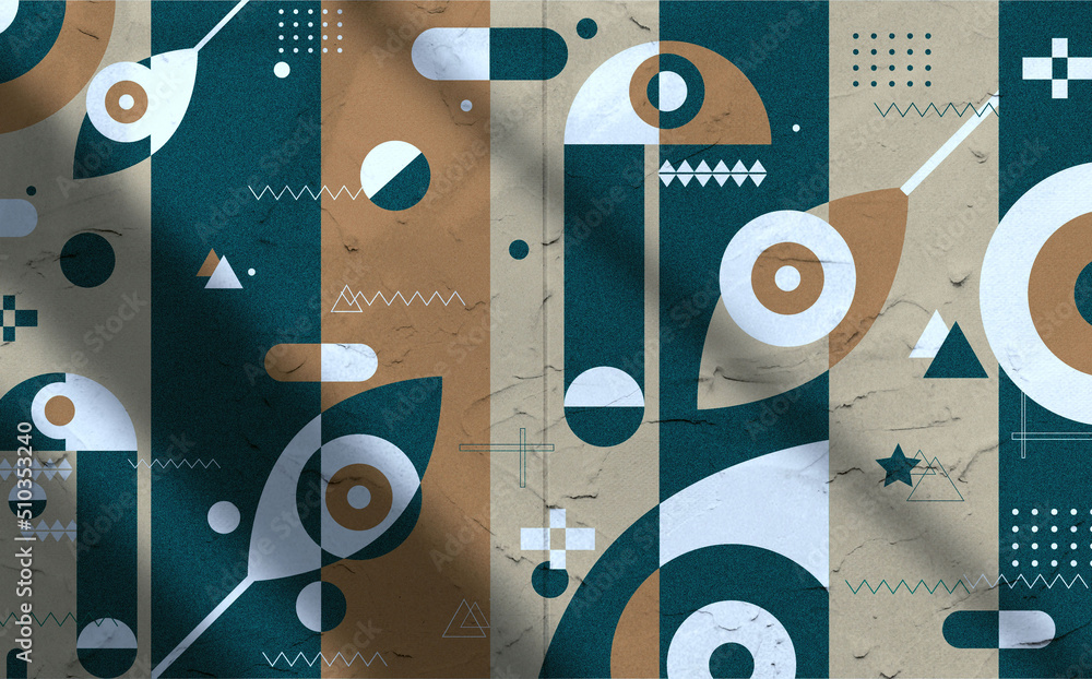 Wall background geometric wallpaper with eye-catching light and shadow ...