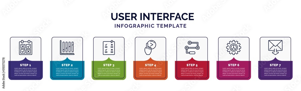 infographic template with icons and 7 options or steps. infographic for ...