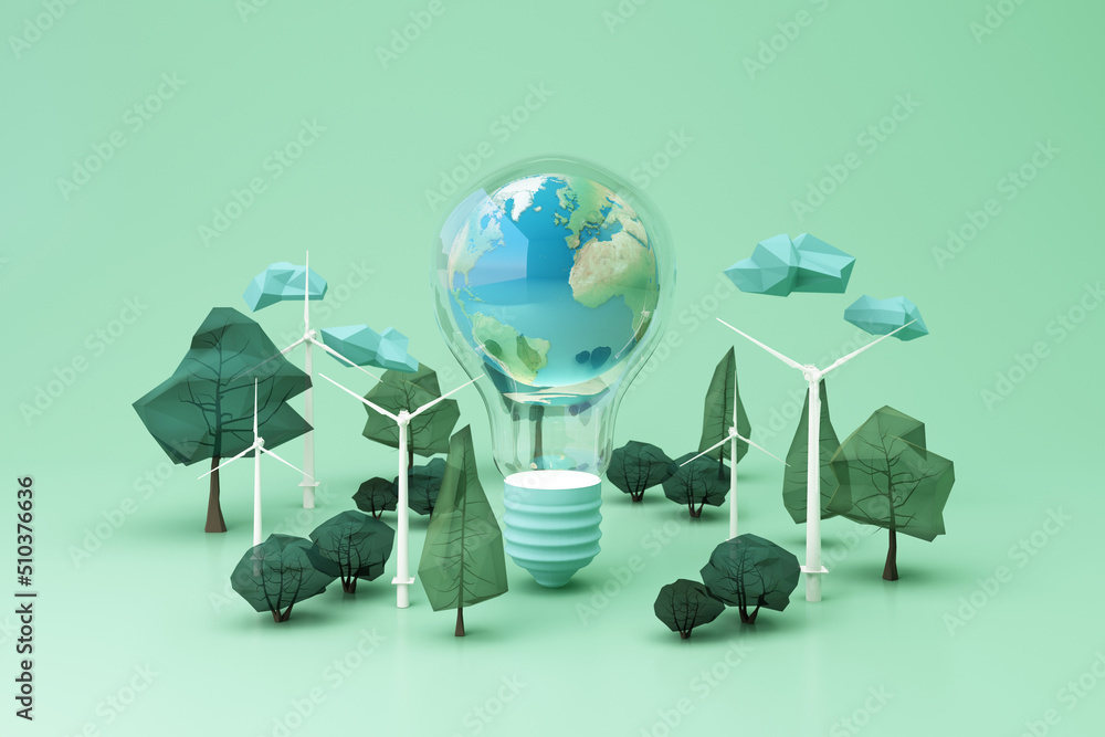 Clean energy concept on World Environment Day or International Day of ...