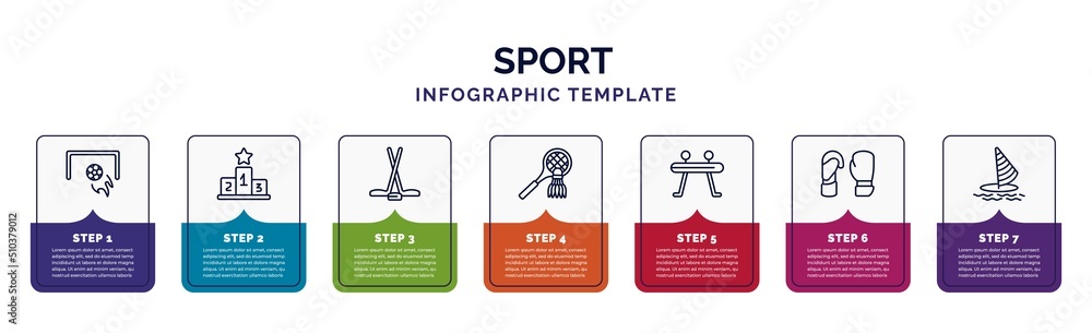 infographic template with icons and 7 options or steps. infographic for ...