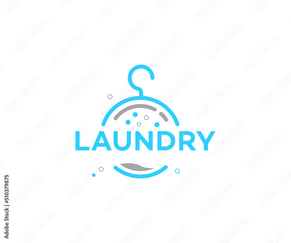 Laundry Logo Design vector Template Stock Vector | Adobe Stock