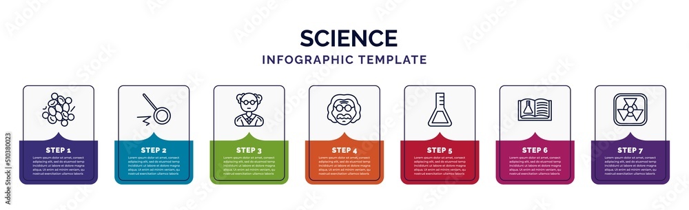 infographic template with icons and 7 options or steps. infographic for ...