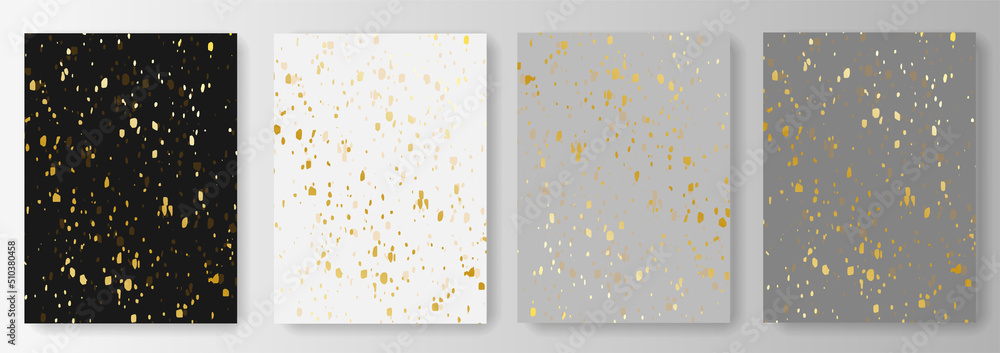 Gold splash background collection. Vector illustration Stock Vector ...