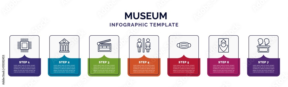 infographic template with icons and 7 options or steps. infographic for ...