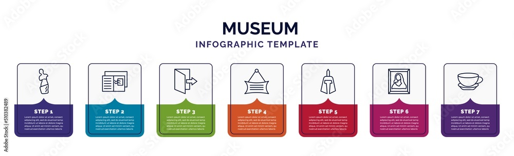 infographic template with icons and 7 options or steps. infographic for ...