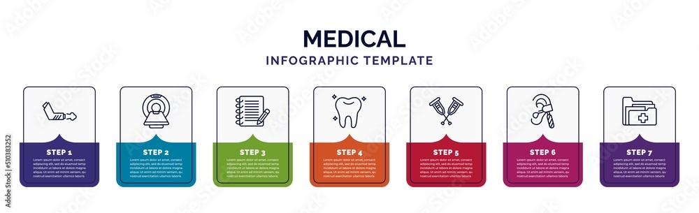 infographic template with icons and 7 options or steps. infographic for ...