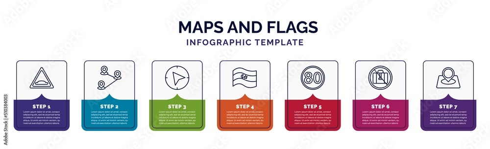 infographic template with icons and 7 options or steps. infographic for ...