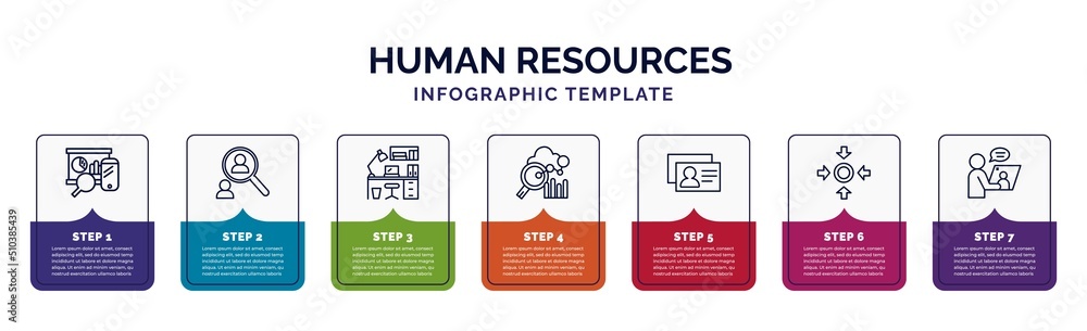 infographic template with icons and 7 options or steps. infographic for ...